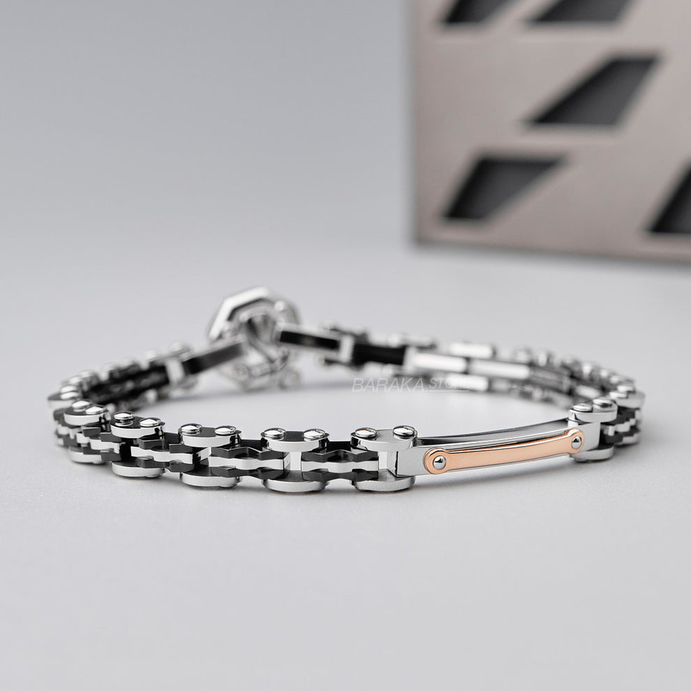 Baraka Discovery Bracelet -Steel/ Ceramic/ RG/ White Diamonds – Wamada ...