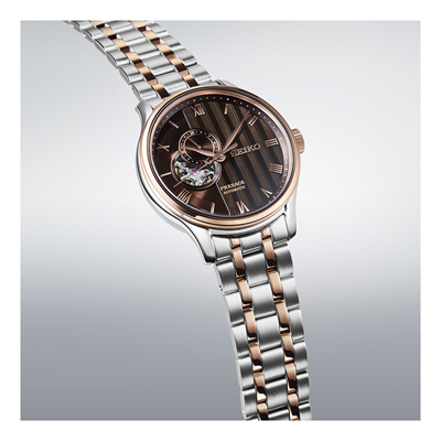 SEIKO Presage Japanese Garden Open Heart Automatic Watch Black SSA466J ...