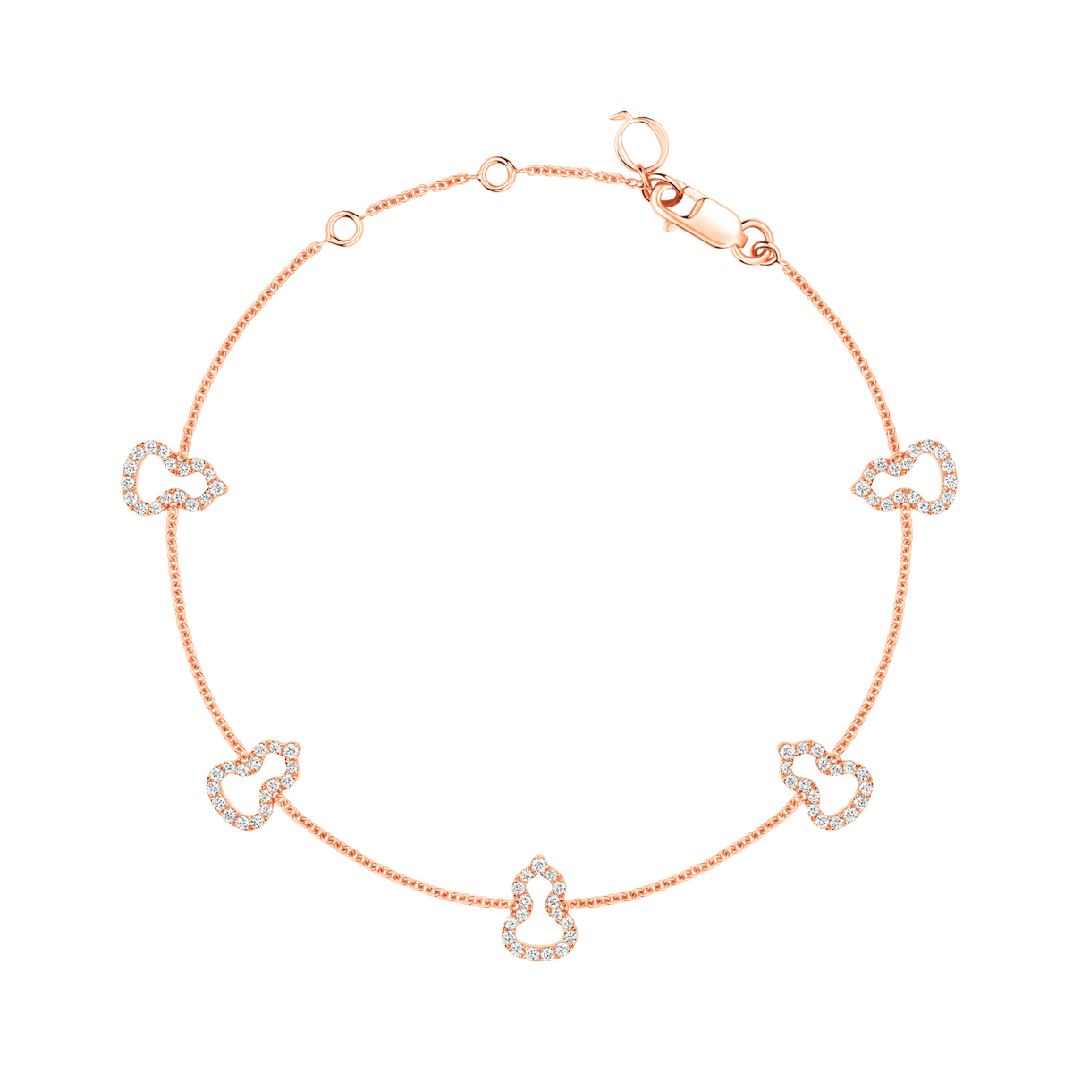 Qeelin Wulu sautoir bracelet in 18K rose gold with diamonds – Wamada ...