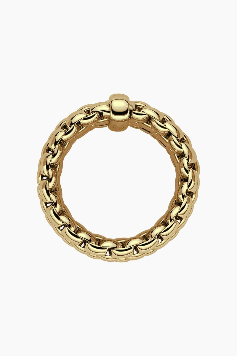 Fope Essentials Collection Flex'it Ring in 18k yellow gold in large si ...