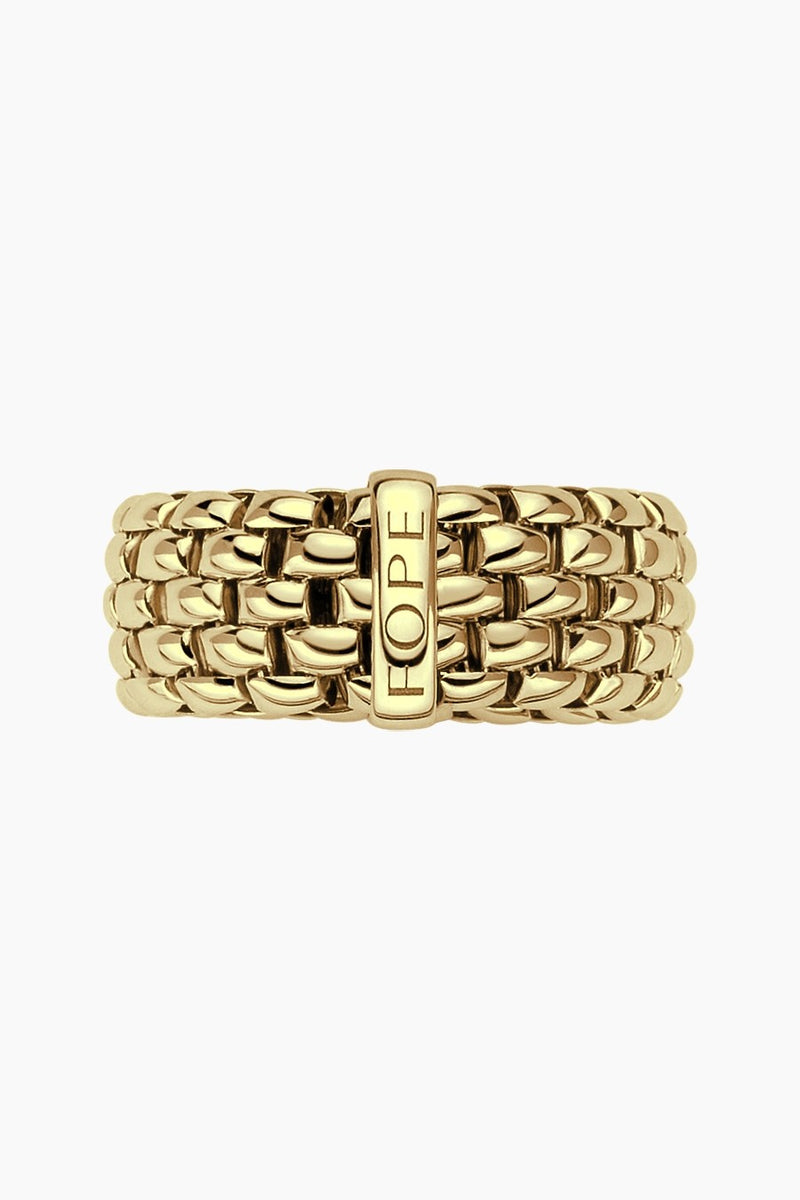 Fope Essentials Collection Flex'it Ring in 18k yellow gold in large si ...